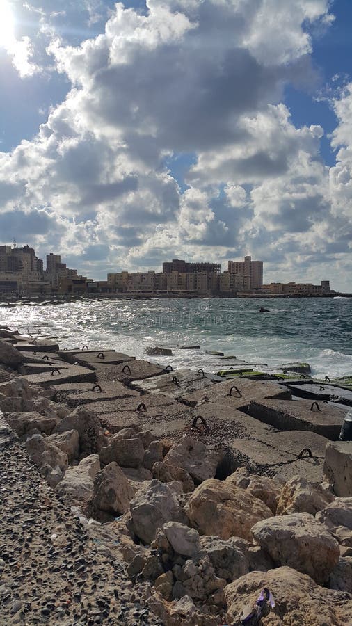 Scenic Waves and Cloud Formation Stock Image - Image of formation ...