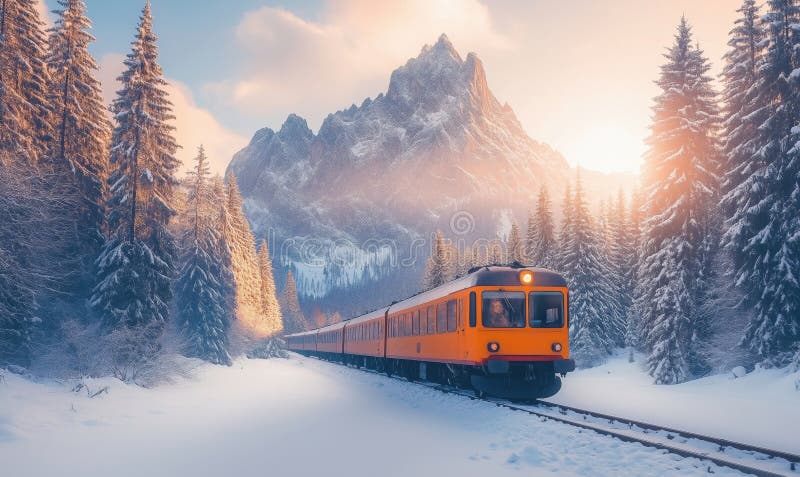 Winter Train Window View Shows Snow-covered Mountains in Switzerland ...