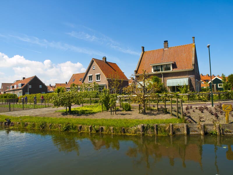 Scenics Cottages in Marken, Netherlands Stock Image - Image of ...