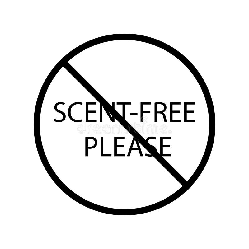 Scent Free Please Sign. Circled Circle Sign Stock Illustration ...