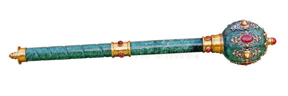 Scepter stock image. Image of single, nobility, green - 16384315