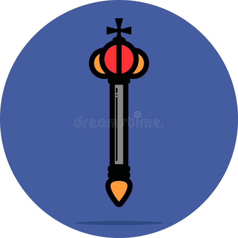Scepter Design Vector Flat Isolated Illustration Stock Vector ...