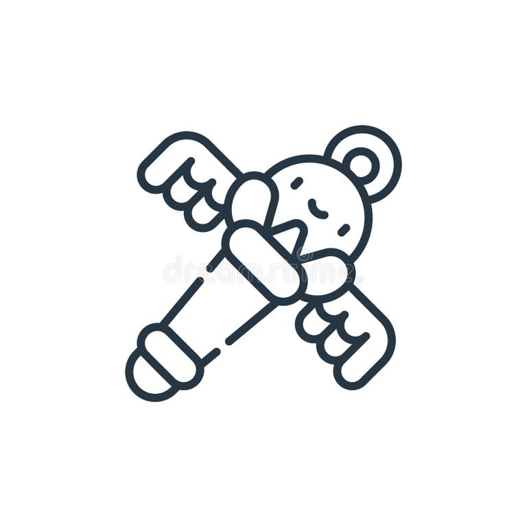 Scepter Icon Vector from Videogame Elements Concept. Thin Line ...