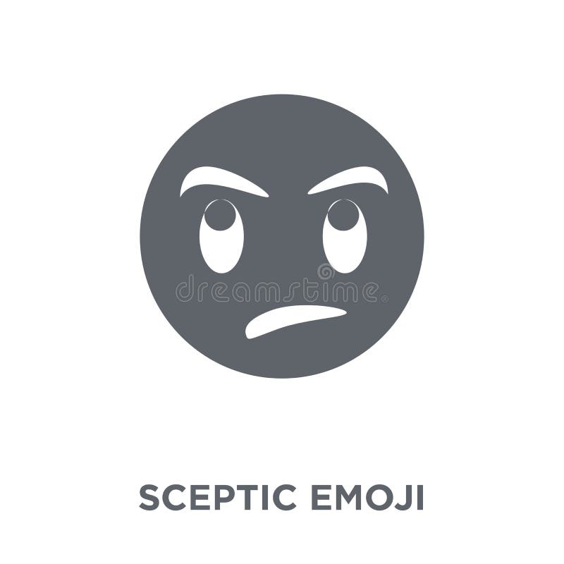 Sceptic Emoji Outline Vector Icon. Thin Line Black Sceptic Emoji Icon ...