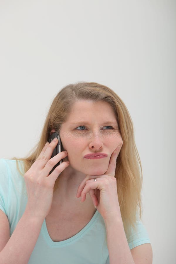 Sceptical Woman Looking Heavenwards Stock Photo - Image of ...