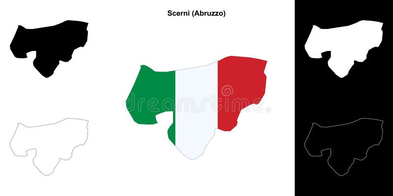 Scerni outline map stock illustration. Illustration of territory ...