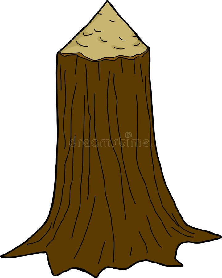 Baum-Stumpf und Biber vektor abbildung. Illustration von zerstörung ...