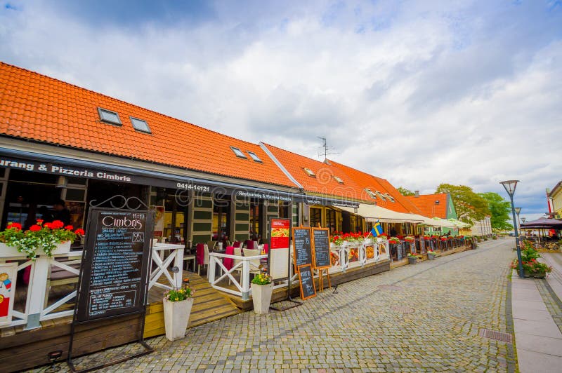 Schöne Stadt Von Simrishamn, Schweden Redaktionelles Bild - Bild von ...