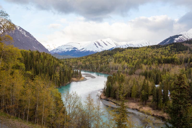 Kenai-Fluss Alaska stockbild. Bild von kenai, alaska - 96783699