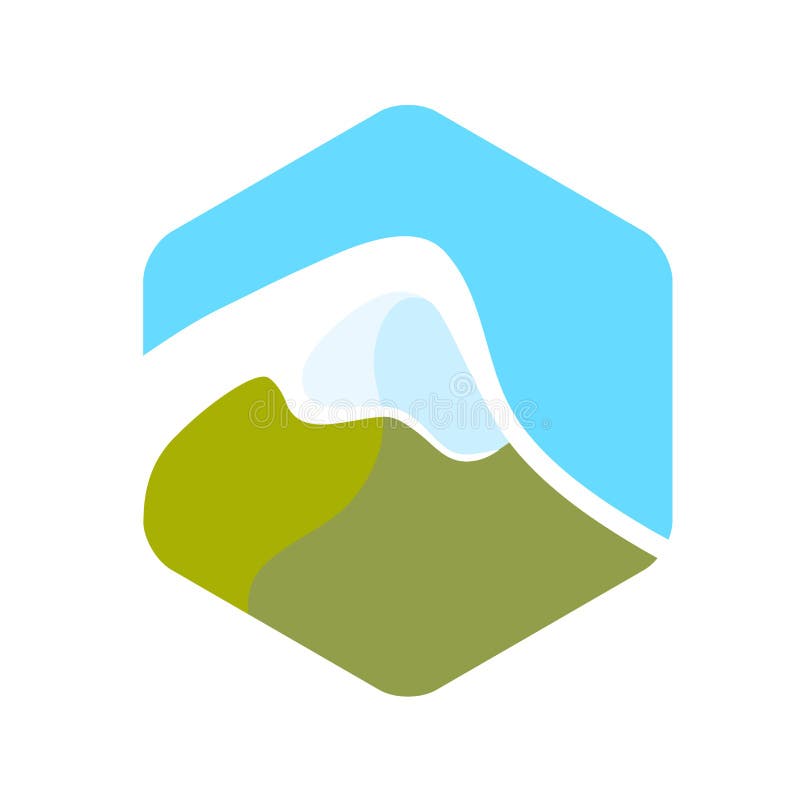 Logo der Alpen vektor abbildung. Illustration von felsen - 83767313