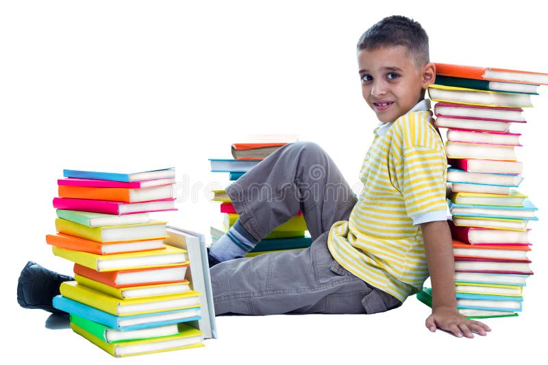 Schüler, Der Auf Der Flor Sitzt Stockfoto - Bild von intelligent ...