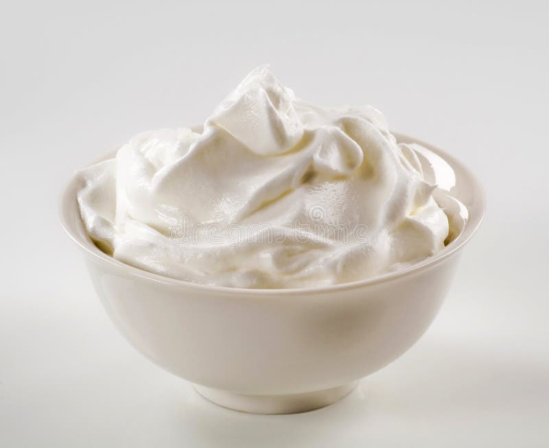 Schüssel Sahne stockbild. Bild von nahrung, glatt, sahne - 11482469