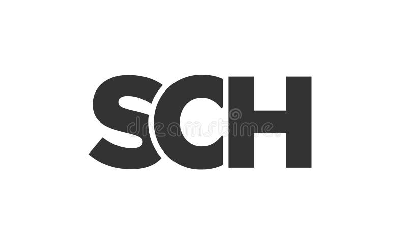 SCH Logo Design Template with Strong and Modern Bold Text. Initial ...