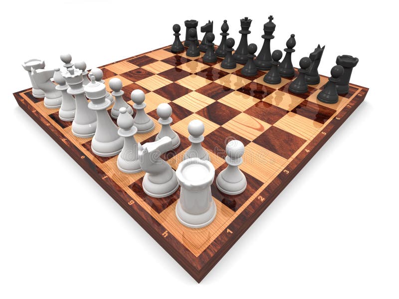 Schaken stock illustratie. Illustration of zwart, vrijetijdsbesteding ...