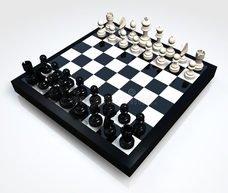 Schaakbord Met Koning Knight Rook En Pion Stock Illustratie ...