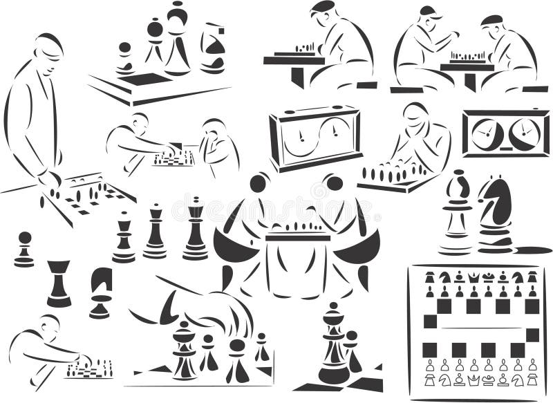 Schaak vector illustratie. Illustration of schaak, tekening - 6890102