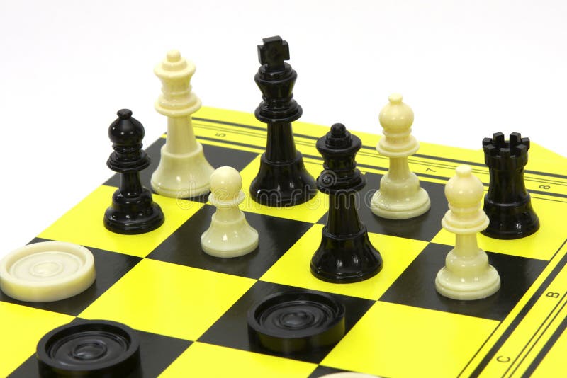Schaken en dammen stock foto. Image of denk, strategisch - 19492380