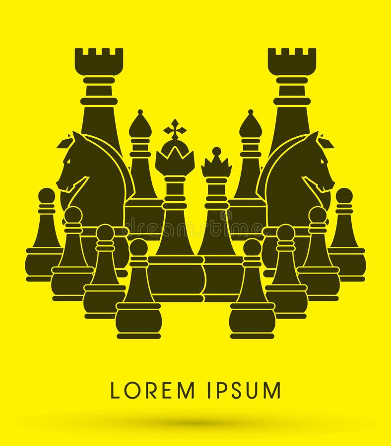Schaak grafische vector vector illustratie. Illustration of ...