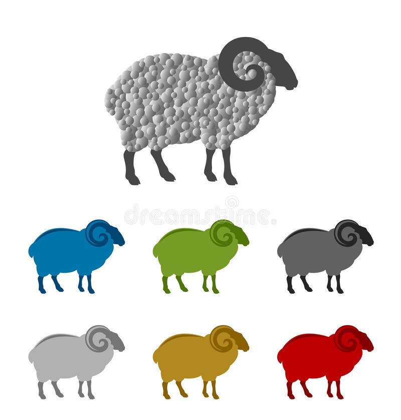 Schaap vector illustratie. Illustration of grijs, voorwerp - 30090308