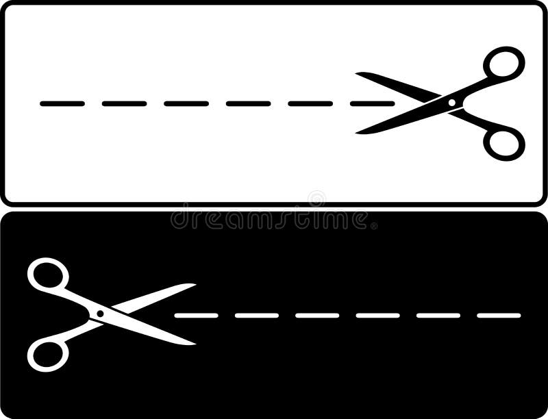 Besnoeiingslijnen En Schaar Vector Illustratie - Illustration of ...
