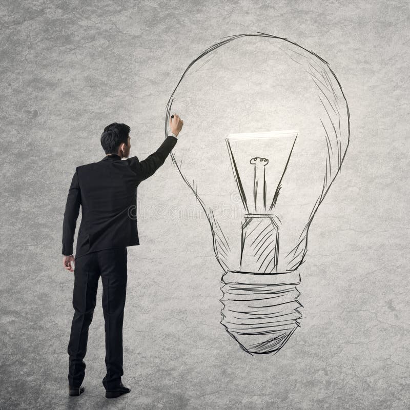 Schaffen Sie Eine Gute Idee Stockfoto - Bild von hell, rückseite: 41519786