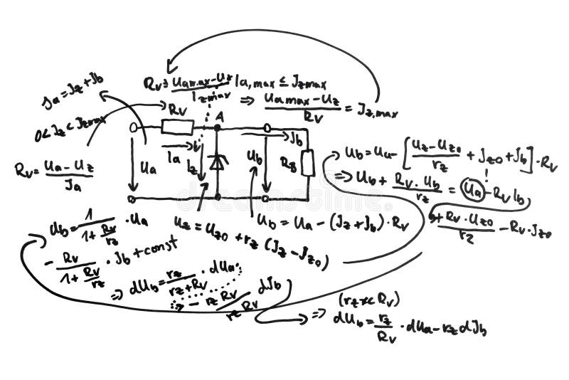Schakelschema En Vergelijkingen Stock Illustratie - Illustration of ...