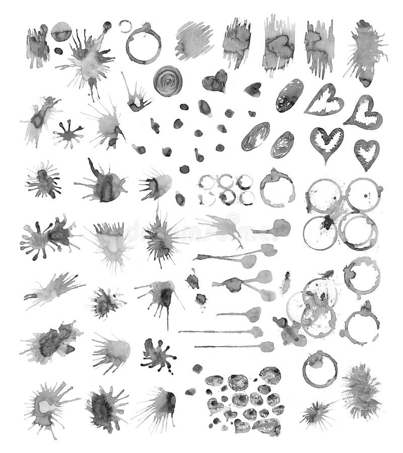 Schalenkennzeichenkleckse Spritzt Stock Abbildung - Illustration von ...