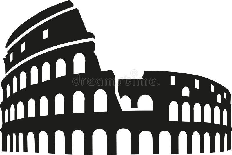 Colosseum Rom Italien Vektor Linie Symbol Symbol Piktogramm Zeichen ...