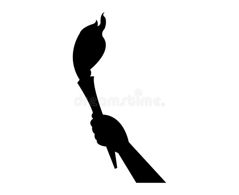 Silhouette-Fackel. Siegessymbol Vektor Abbildung - Illustration von ...