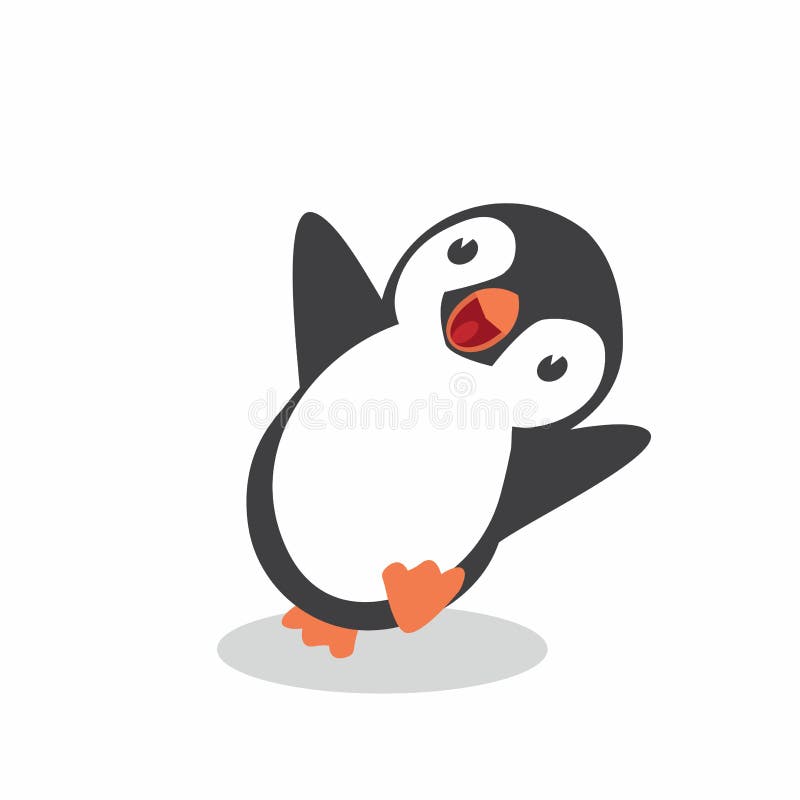 Schattige Pinguïn Cartoon Met Duim Omhoog Vector Illustratie ...