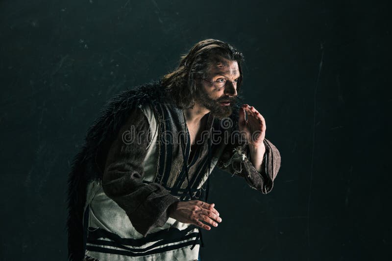 Schauspieler Im Make-up, Ein Armer Mann Stockbild - Bild von gesicht ...