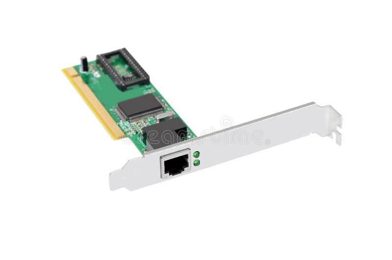 Scheda di rete di lan fotografia stock. Immagine di verde - 73739980