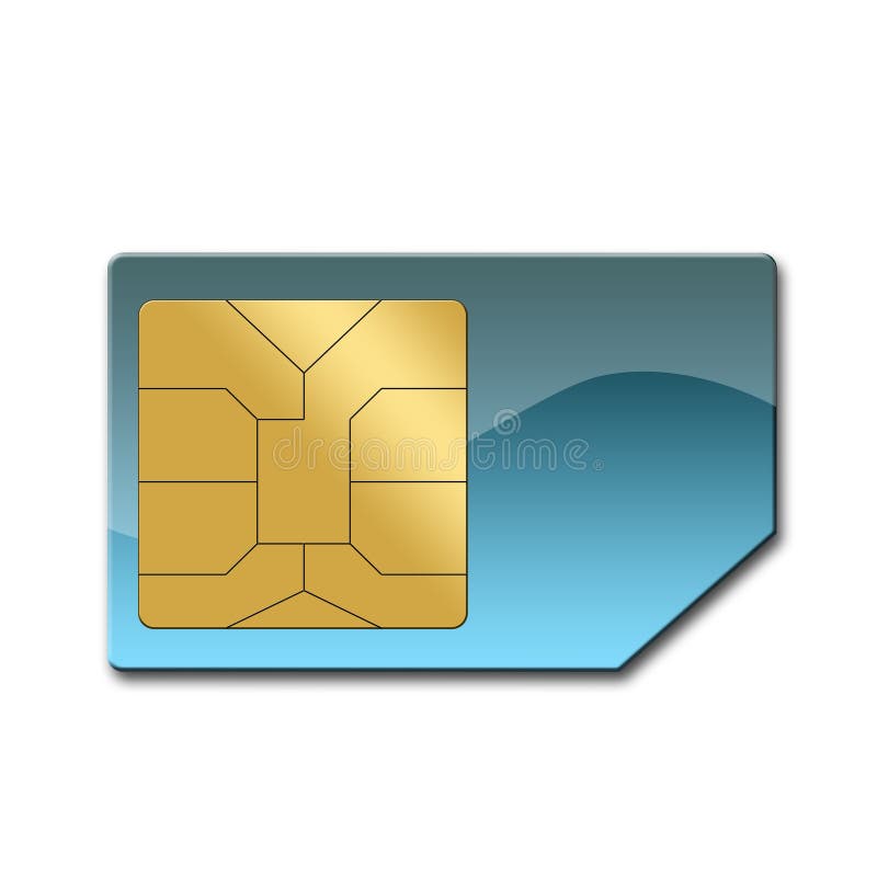Scheda Di Sim Per Il Telefono Mobile Illustrazione di Stock ...