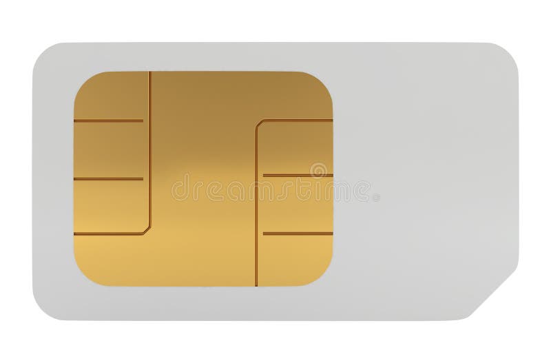 Scheda Di SIM Per Il Telefono Mobile Illustrazione di Stock ...
