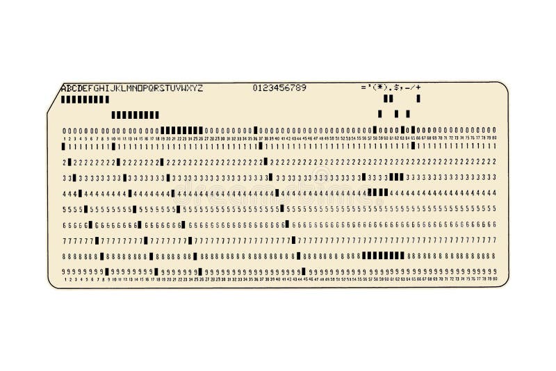 Scheda Perforata Archiviazione Di Dati D'annata Del Computer ...