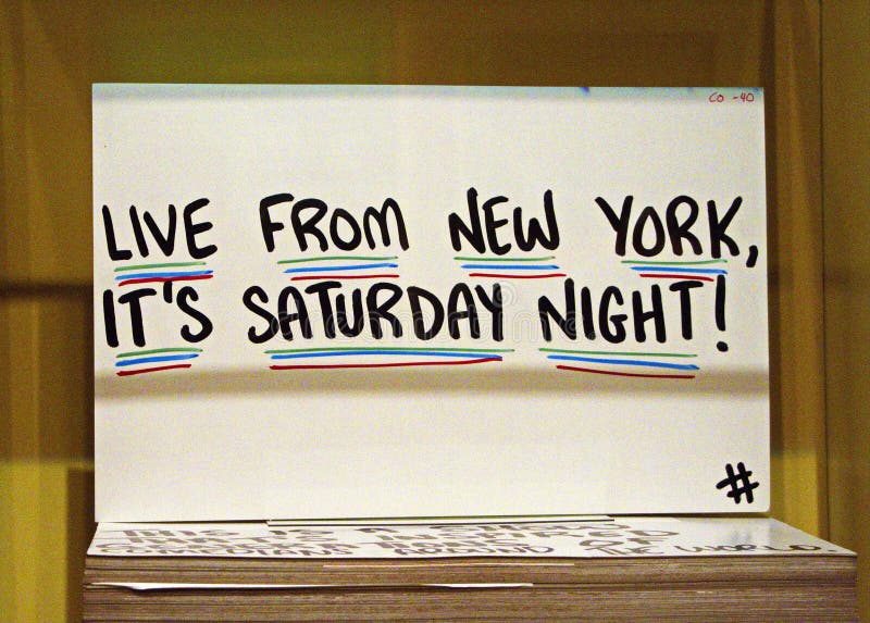 Schede Guida Alla Mostra Di SNL in NYC Immagine Editoriale - Immagine ...