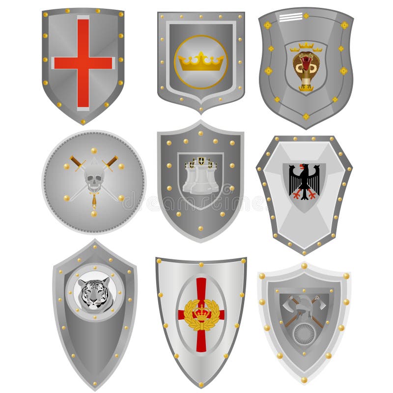 Stemma Cavalleresca Araldica Medievale Del Cavaliere Ed Ornamento ...