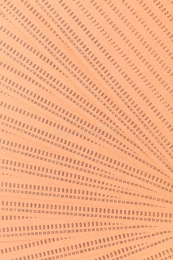 Schede Perforate Per Il Controllo Di Un Telaio Immagine Stock ...
