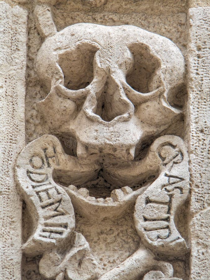 Schedel. De Kerk Van Het Vagevuur. Monopoli. Apulia. Stock Afbeelding ...