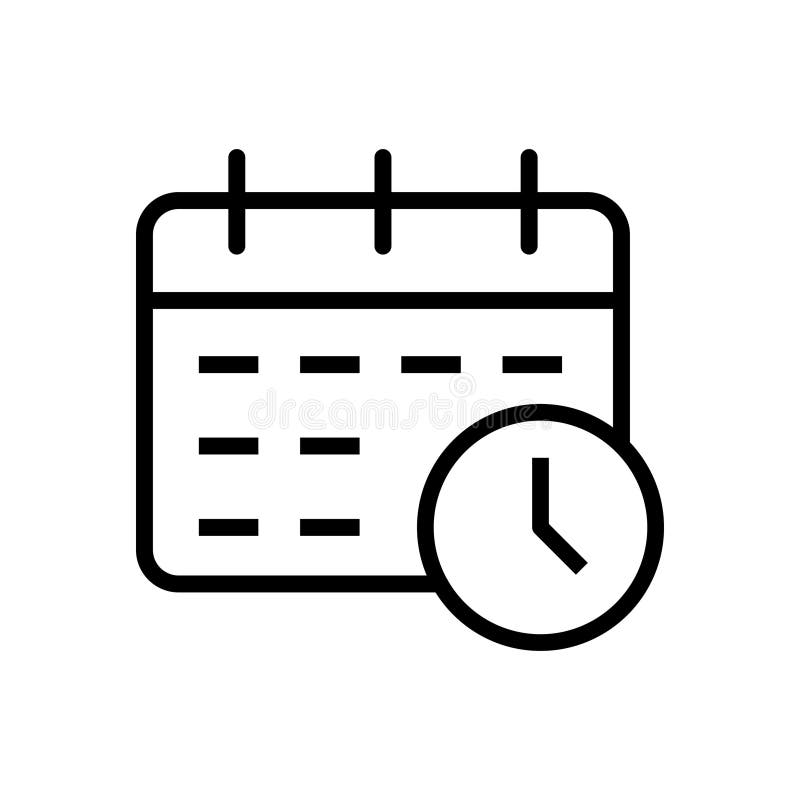 Schedule, Appointment, Deadline and Time Management Line Icon Vector ...