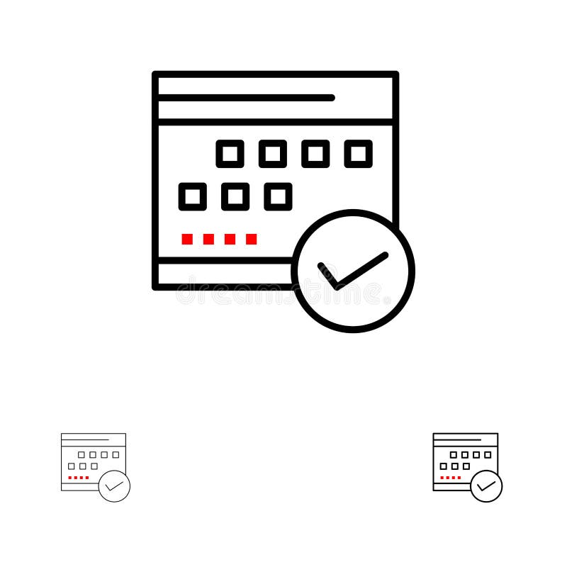 Schedule, Approved, Business, Calendar, Event, Plan, Planning Bold and ...