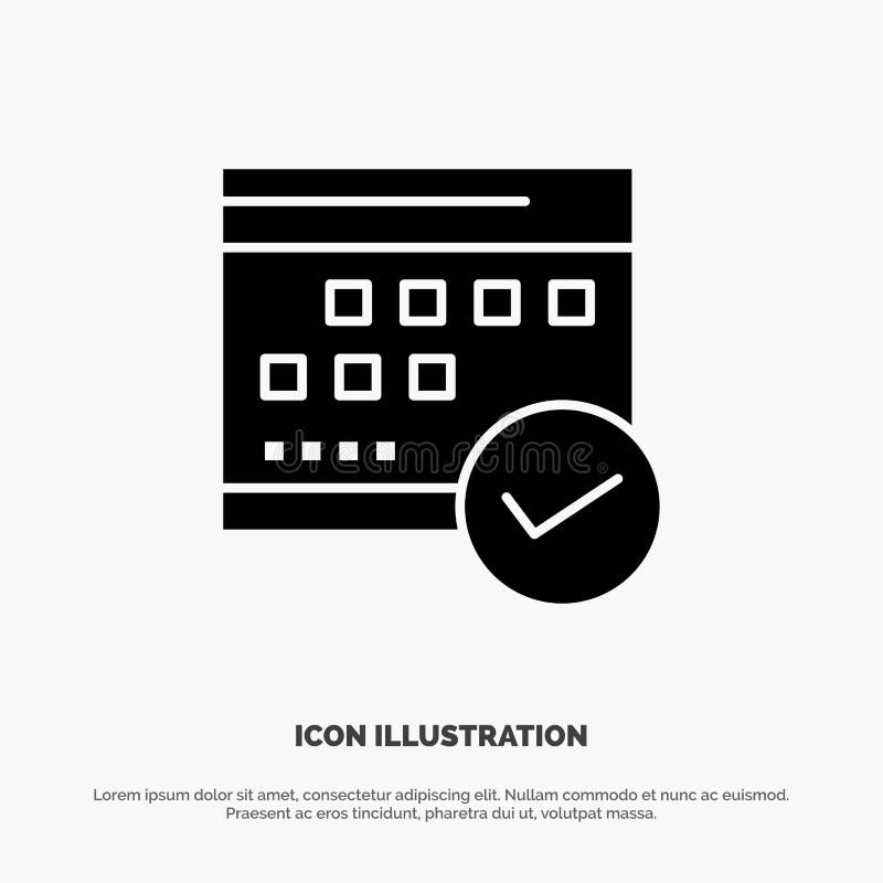 Approved Business Document Icon, with Magnifier Tick Symbol, Research ...