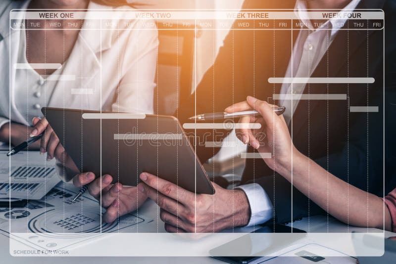 Schedule Business Planning And Project Management Stock Image - Image ...