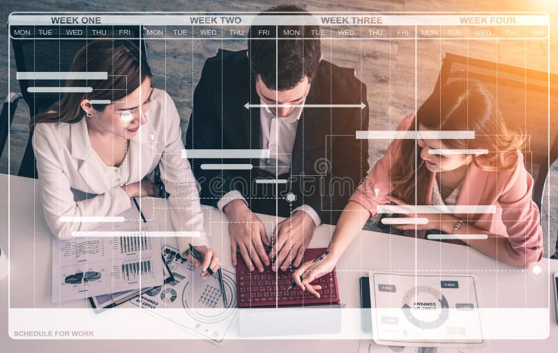 Schedule Business Planning and Project Management. Stock Photo - Image ...