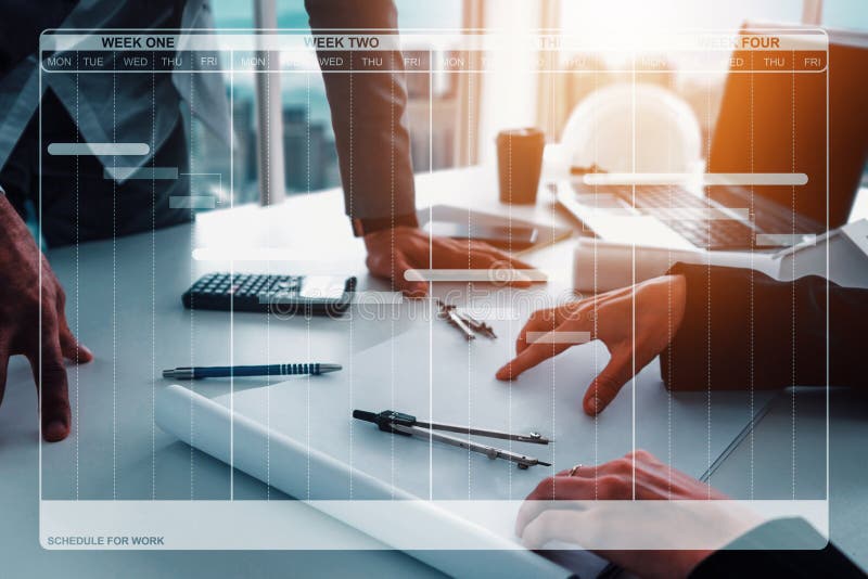 Schedule Business Planning and Project Management. Uds Stock Image ...