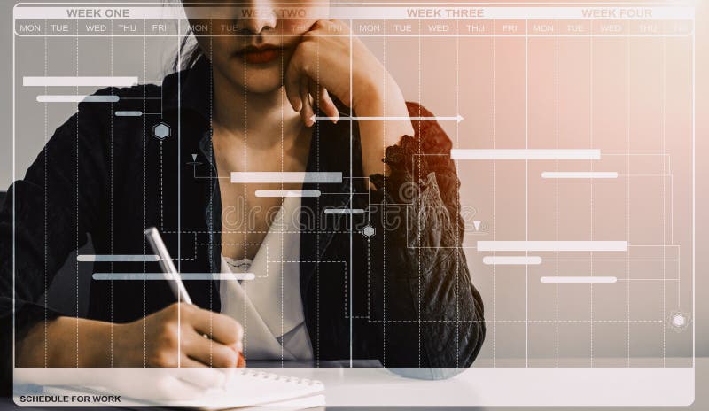 Schedule Business Planning and Project Management. Uds Stock Photo ...