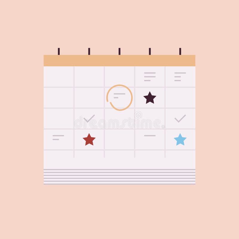 Schedule and calendar. stock vector. Illustration of calendar - 260870995