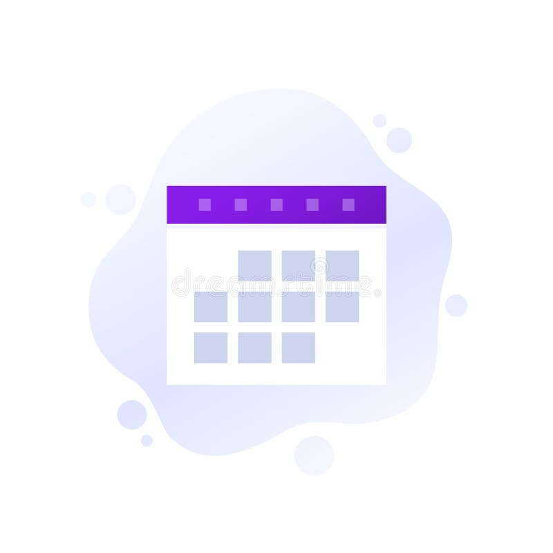 Schedule or Calendar Icon, Vector Design Stock Vector - Illustration of ...