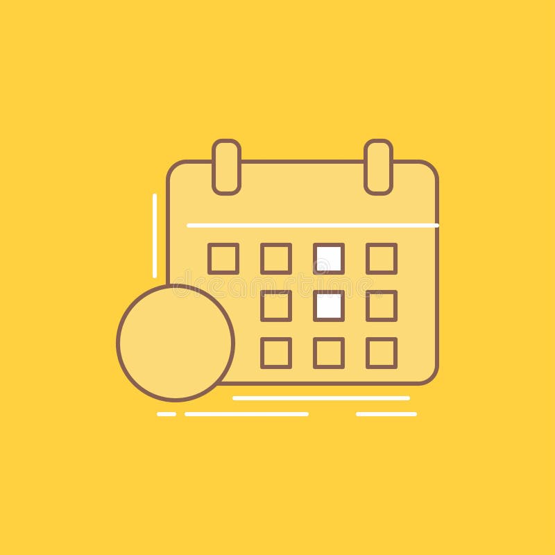 Schedule, Classes, Timetable, Appointment, Event Flat Line Filled Icon ...