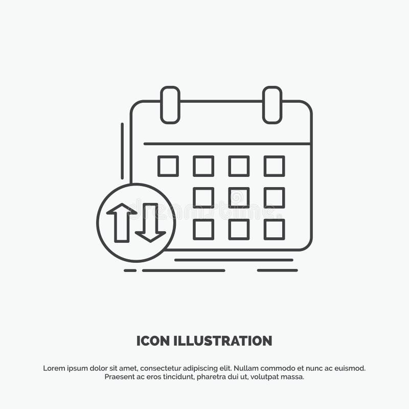 Schedule, Classes, Timetable, Appointment, Event Icon. Line Vector Gray ...